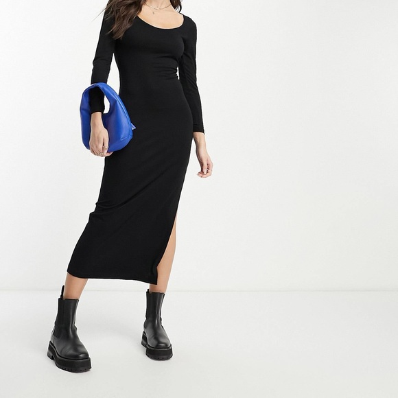 French Connection | Dresses | Fcuk Dress Side Split Jersey Midi Dress ...